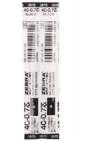 Books Kinokuniya: Zebra 4C-0.7mm Ballpoint Pen Refill Black ...