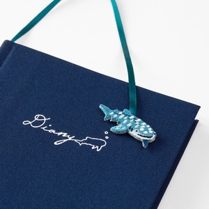 Books Kinokuniya: Midori Diary with Embroidered Bookmark - Whale Shark ...