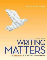 Books Kinokuniya: Writing Matters 2e, Tabbed (Spiral) with Connect ...
