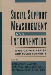 Books Kinokuniya: Social Support Measurement and Intervention : A Guide ...