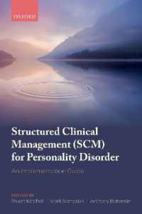 Books Kinokuniya: Structured Clinical Management (SCM) for Personality ...
