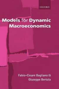 Books Kinokuniya: Models for Dynamic Macroeconomics / Bagliano, Fabio-Cesare/ Bertola, Giuseppe ...