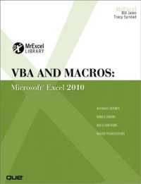 Books Kinokuniya: VBA and Macros : Microsoft Excel 2010 (Mrexcel Library) / Jelen, Bill/ Syrstad ...