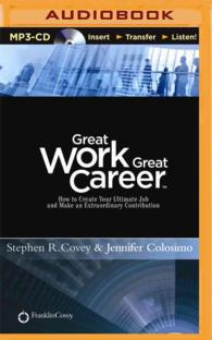 Books Kinokuniya: Great Work, Great Career : How to Create Your ...