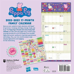 Books Kinokuniya: Peppa Pig 17-Month 2022-2023 Family Wall Calendar ...
