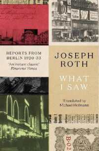 Books Kinokuniya: What I Saw : Reports from Berlin 1920-33 / Roth ...