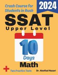 Books Kinokuniya: SSAT Upper Level Math Test Prep in 10 Days : Crash ...